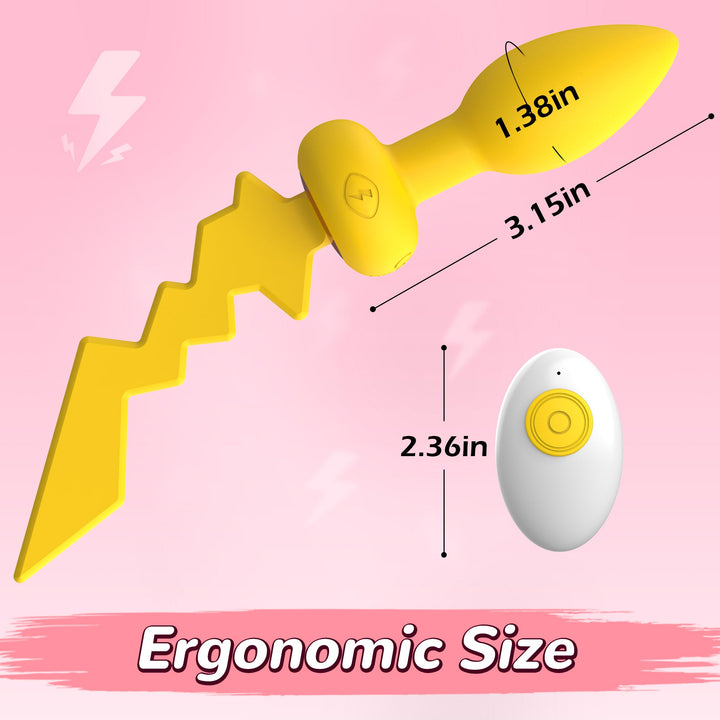 Pikachu Lightning Anal Plug Tail - With 10 Vibration Modes – Oronova